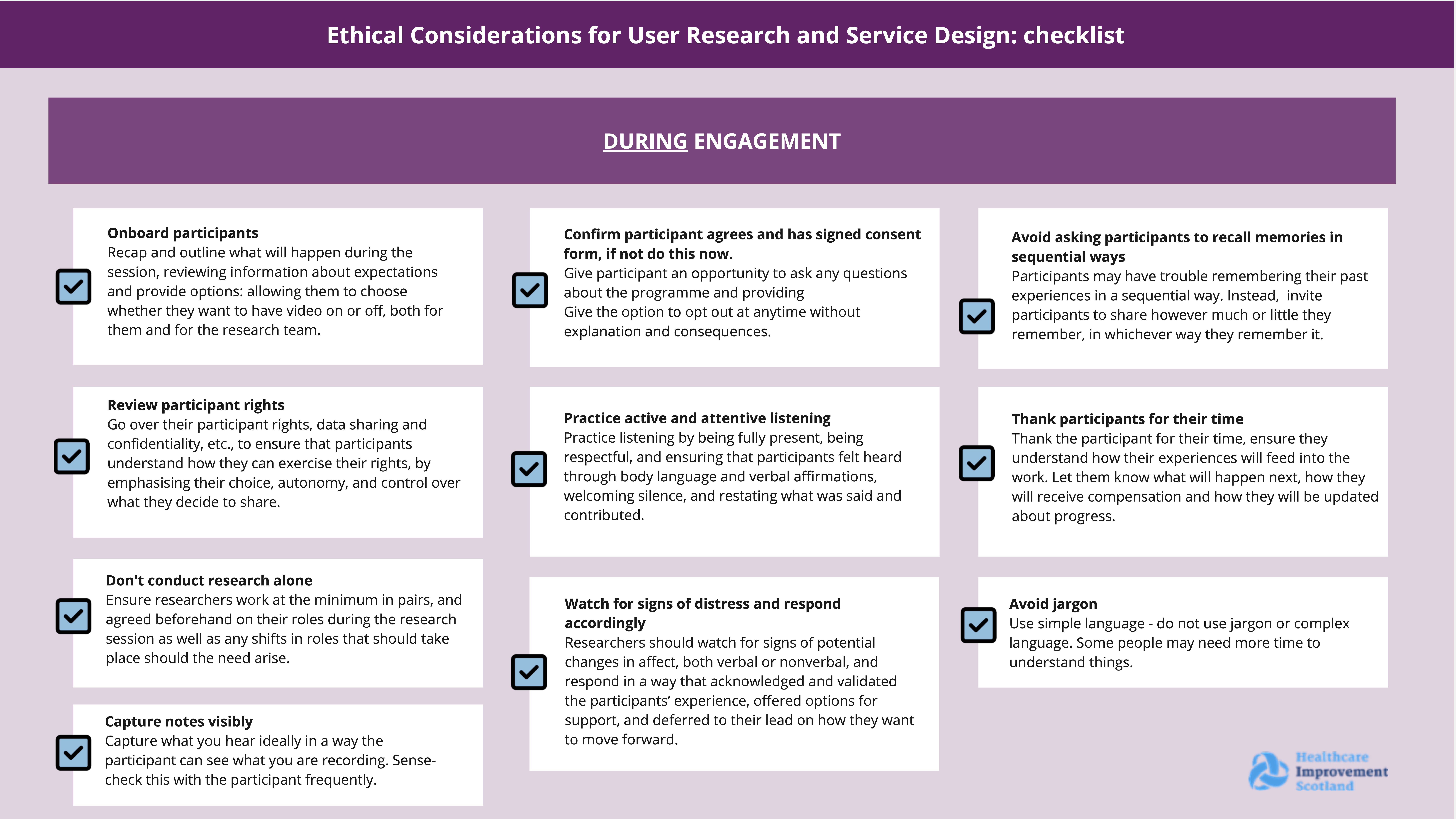 Ethical engagement cards | HIS Engage